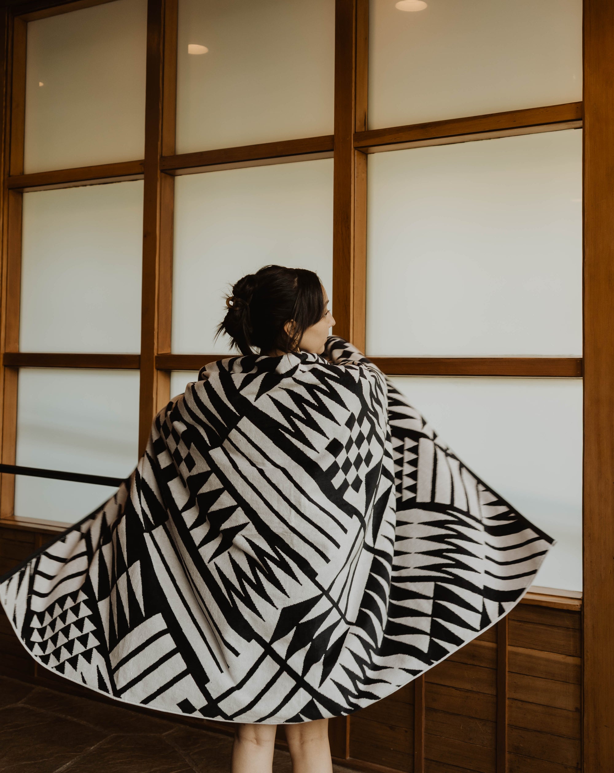 Coast Salish Pattern Beach Towel - Eighth Generation