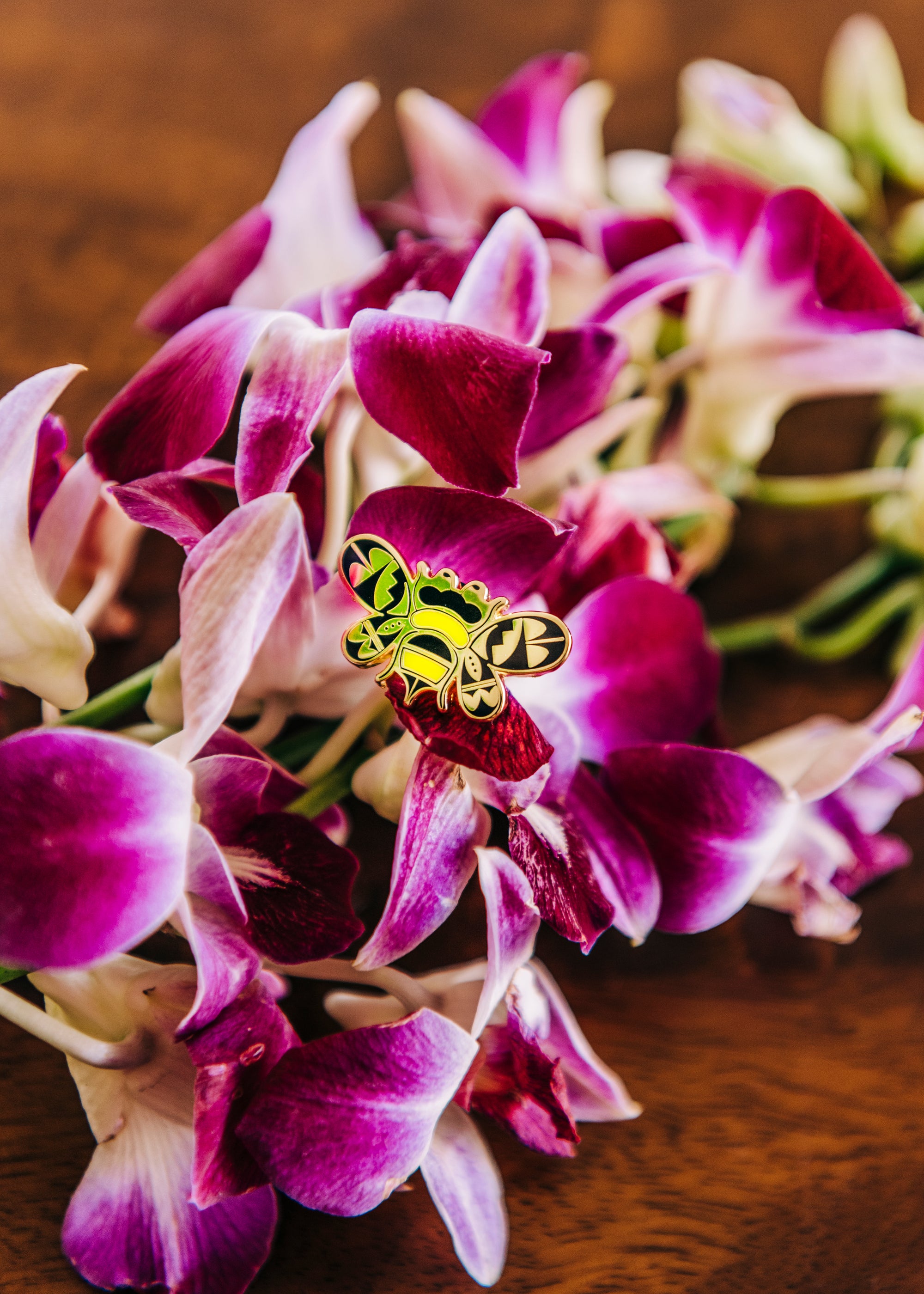 Bee Supportive Enamel Pin - Eighth Generation