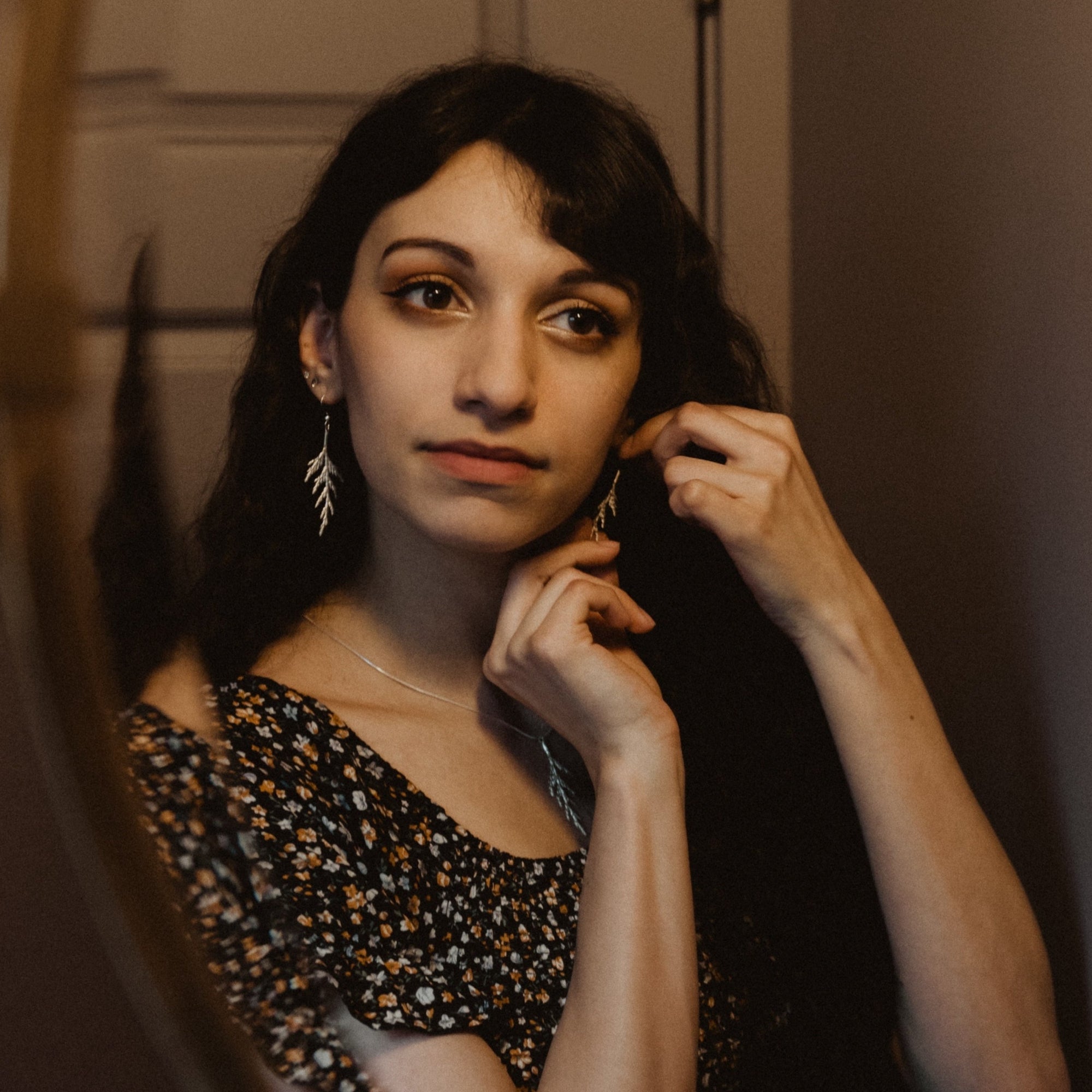 Silver Cedar Bough Earrings – Eighth Generation