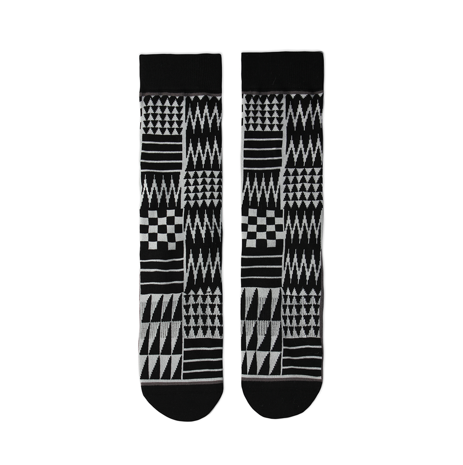 "Coast Salish Pattern" Crew Socks - Eighth Generation