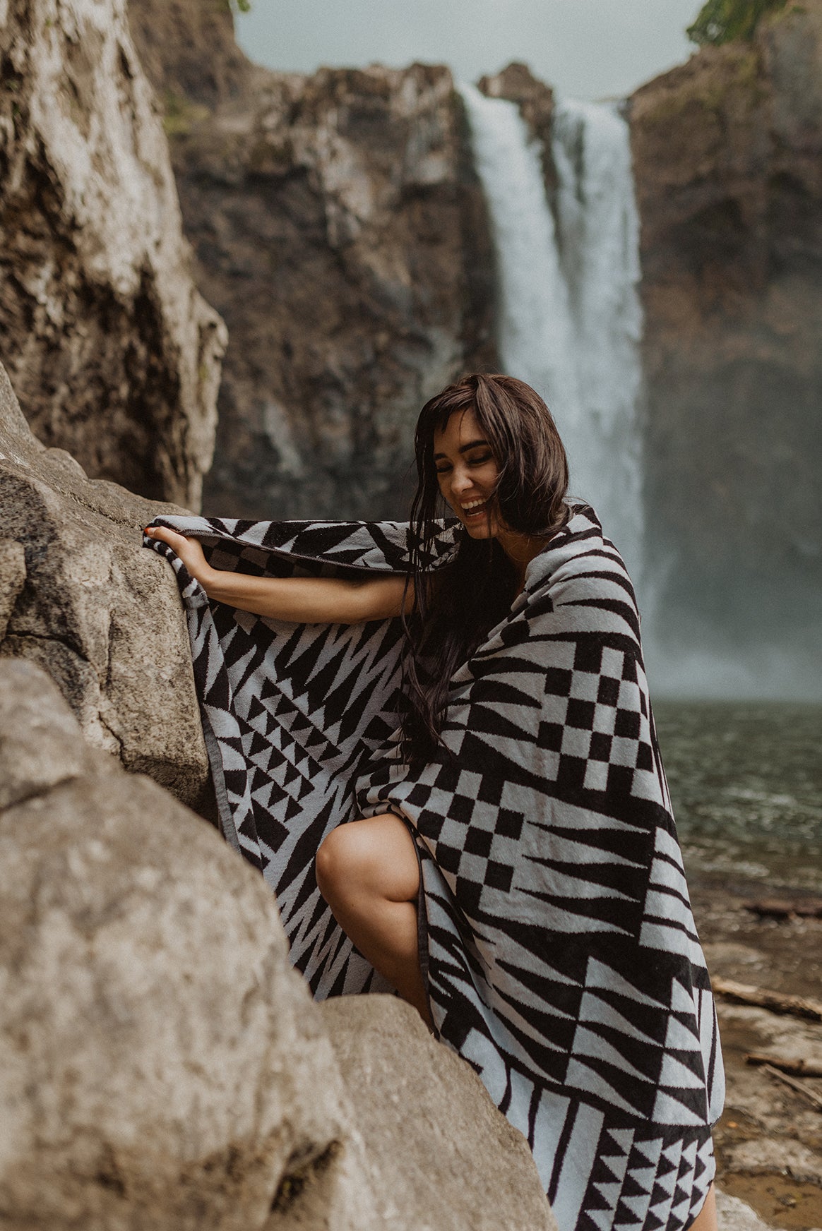 Coast Salish Pattern Beach Towel - Eighth Generation